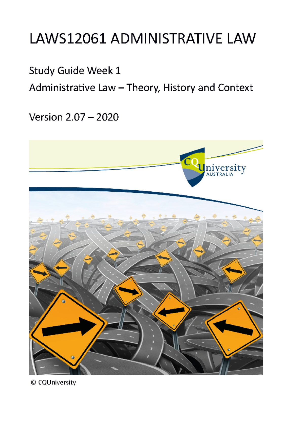 LAWS12061 01 2020 Introduction to Administrative Law v2 - LAWS12061 ...