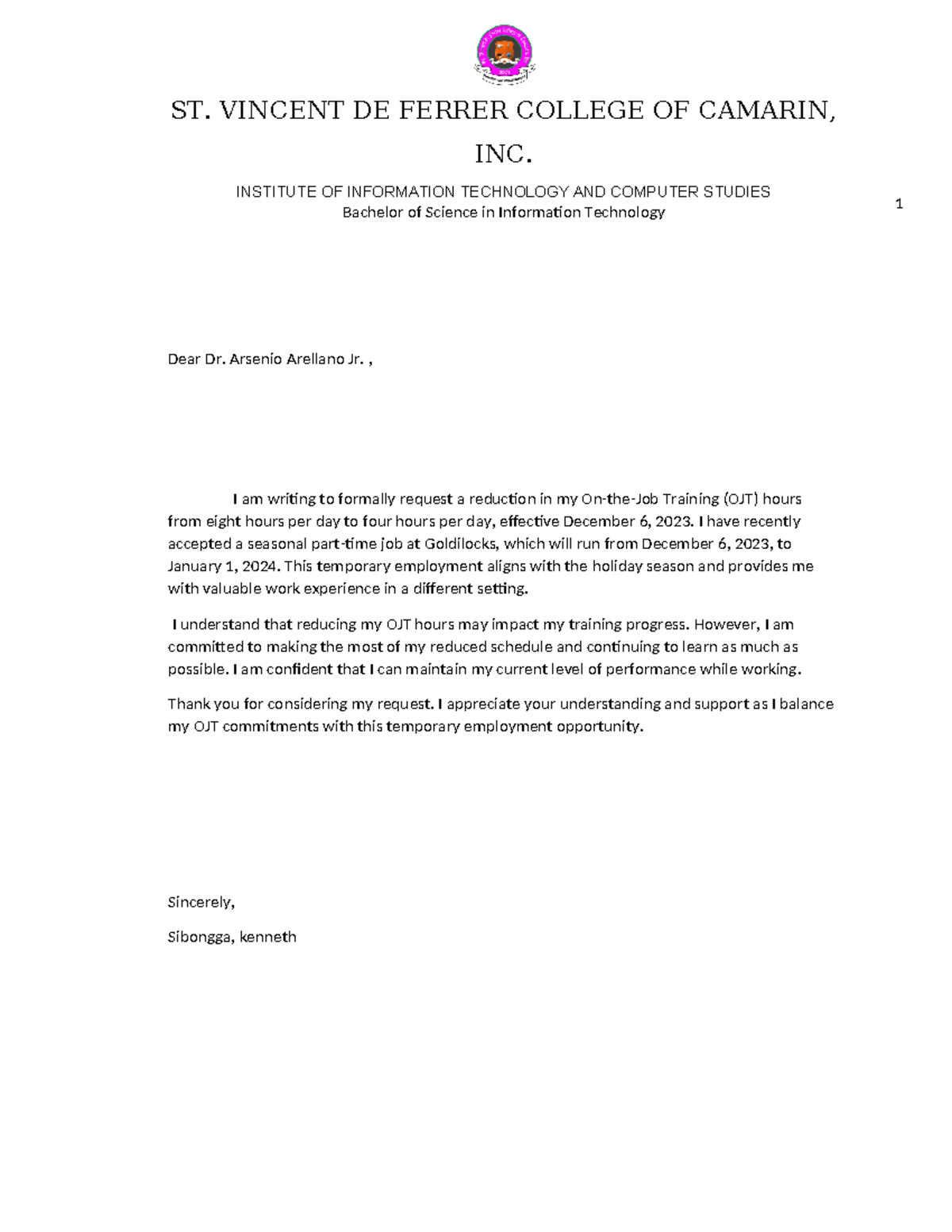 Capstone Format Template ( Sample-DOCU-SVFC-1) - 1 ST. VINCENT DE ...