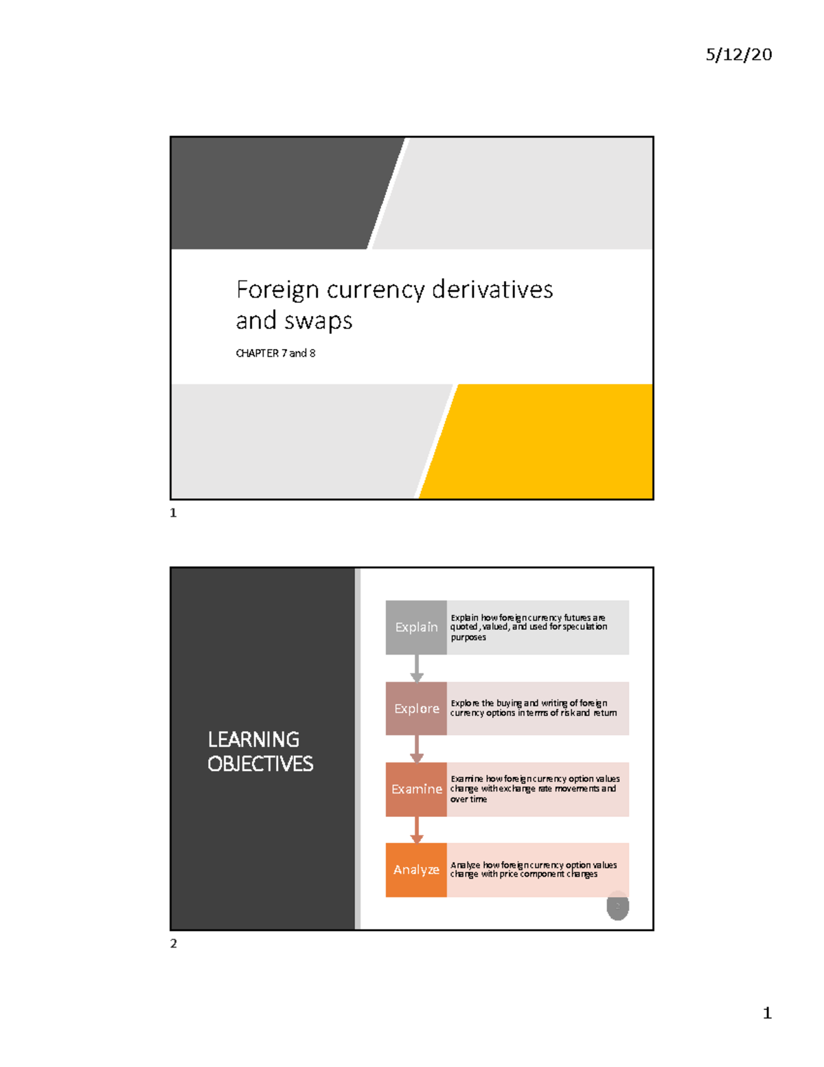 Chapter 7 and 8 - Warning: TT: undefined function: 32 Foreign currency derivatives and swaps ...
