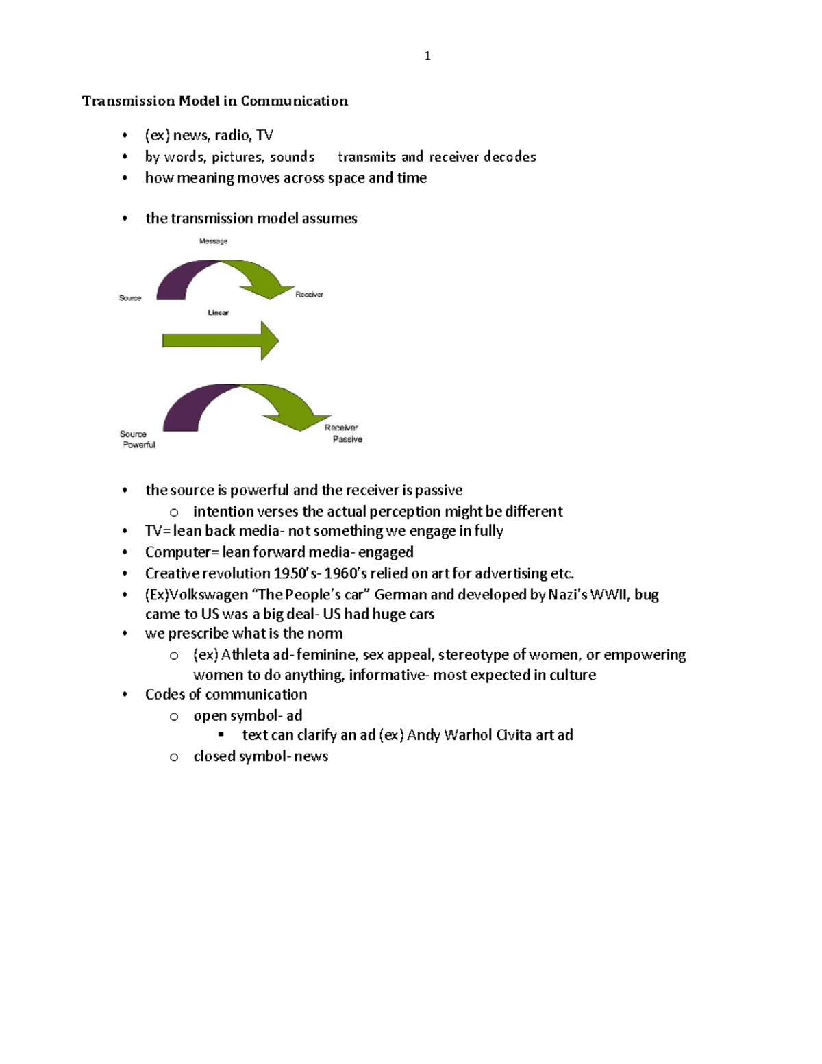 Transmission Model in Communication - (Ex)Volkswagen “The People’s car ...