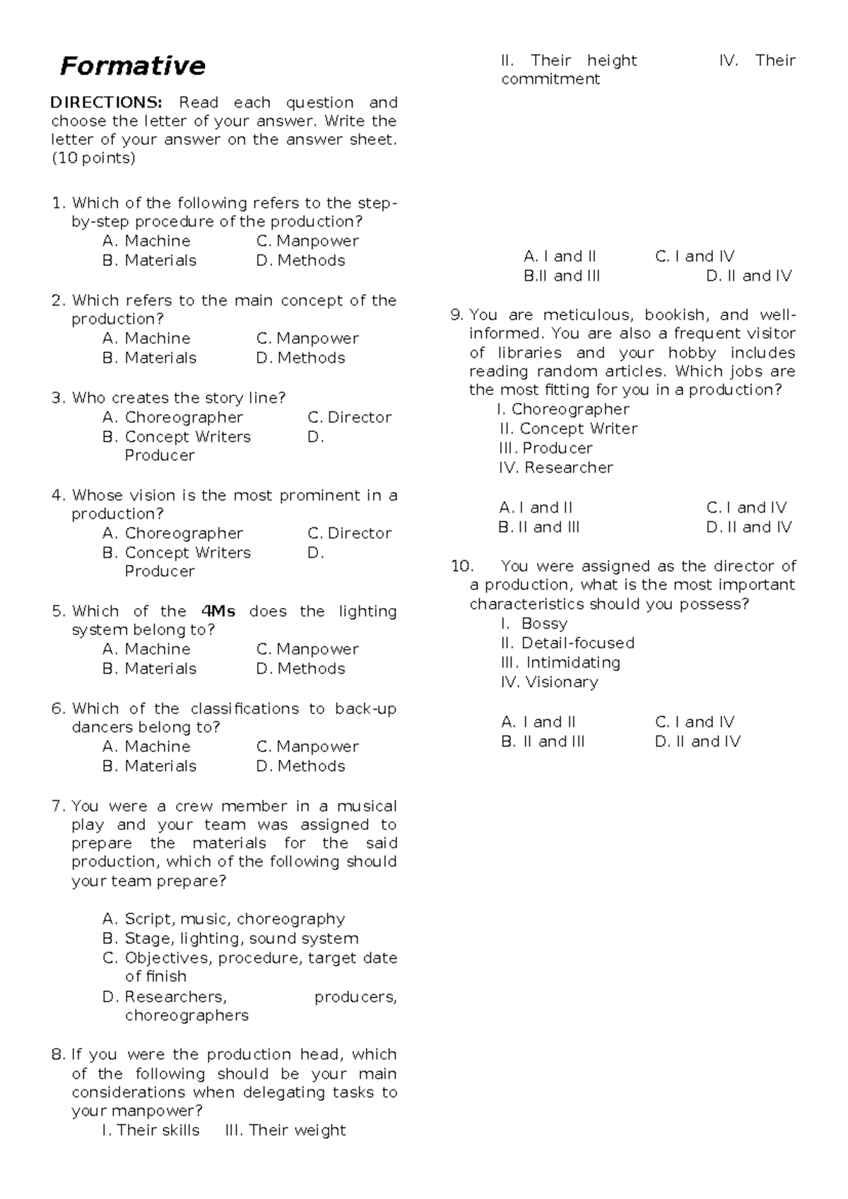 Module-15-Formative - None - Formative DIRECTIONS: Read each question ...