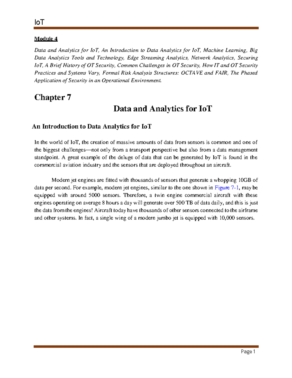 Module 4 - iot - Module 4 Data and Analytics for IoT, An Introduction ...