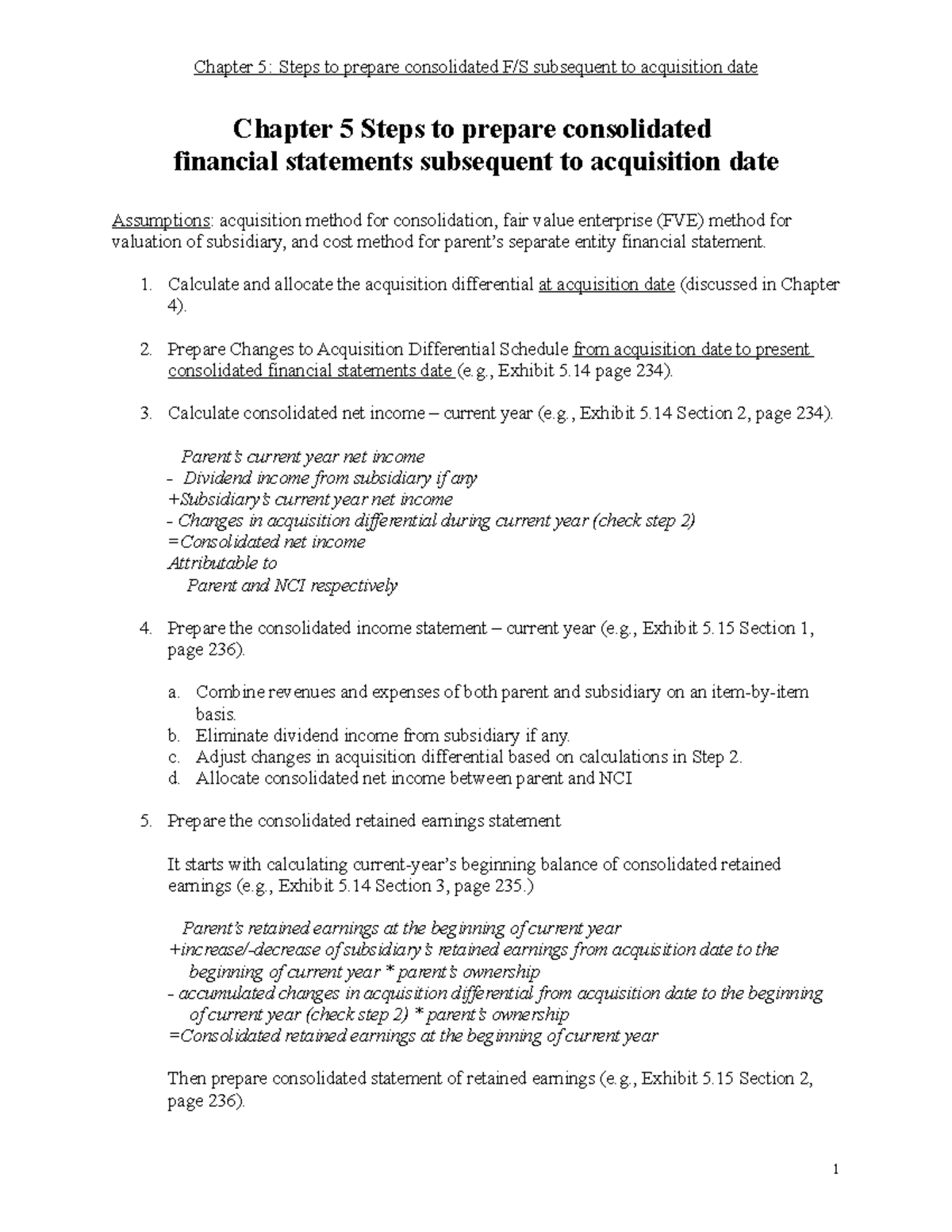 Chapter 5 Steps Preparing Consolidated FS - Chapter 5: Steps to prepare ...