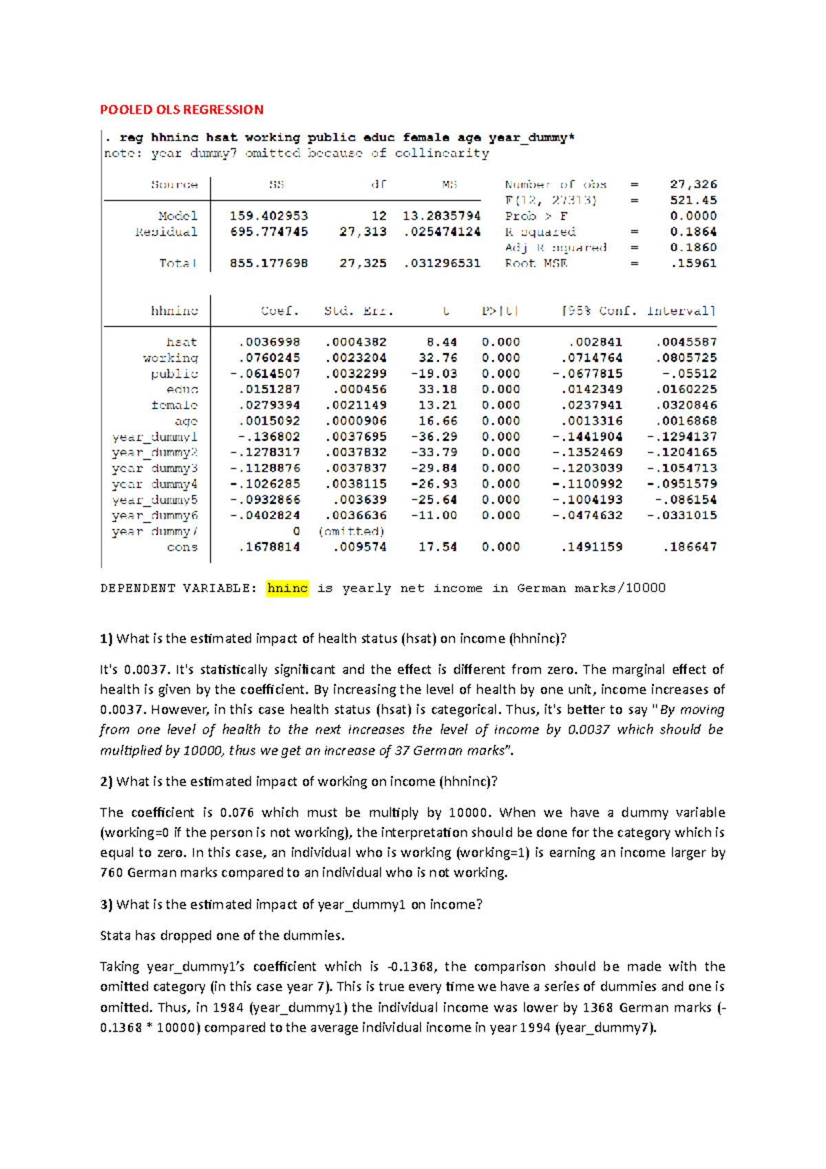 Stata Tutorial 1 Panel Data POOLED OLS REGRESSION DEPENDENT stata-tutorial-1-panel-data-pooled-ols-regression-dependent