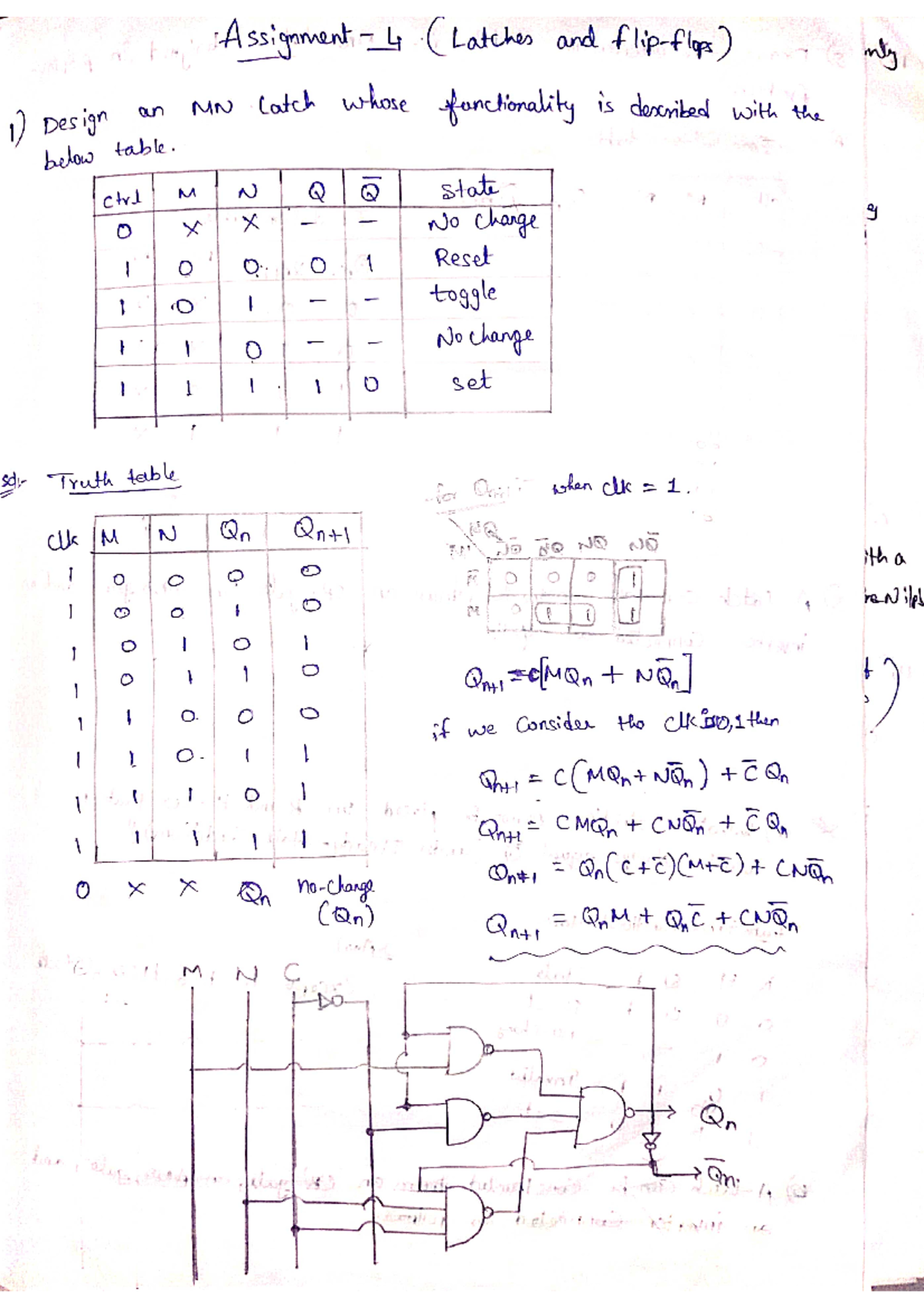 Sequential circuits 1 assignment - Electronics and communication - Studocu