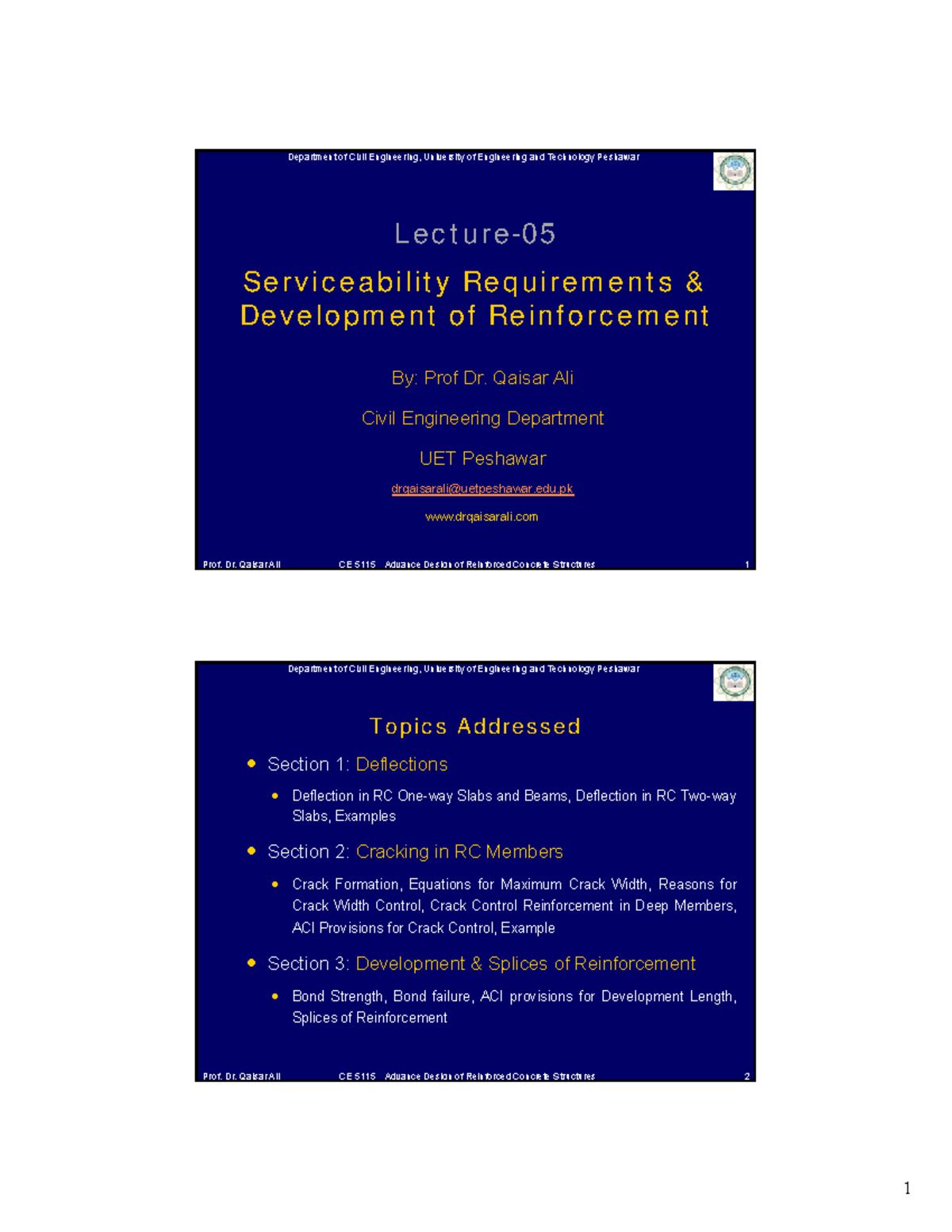 Lecture 05 -Serviceability-Requirements-Development-of ...