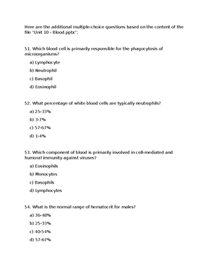 Blood notes - Blood The functions of blood are 1. Transport ...