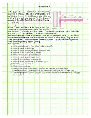 Machine Design - Lecture notes - ICE 15Soln - M E 367 - Studocu