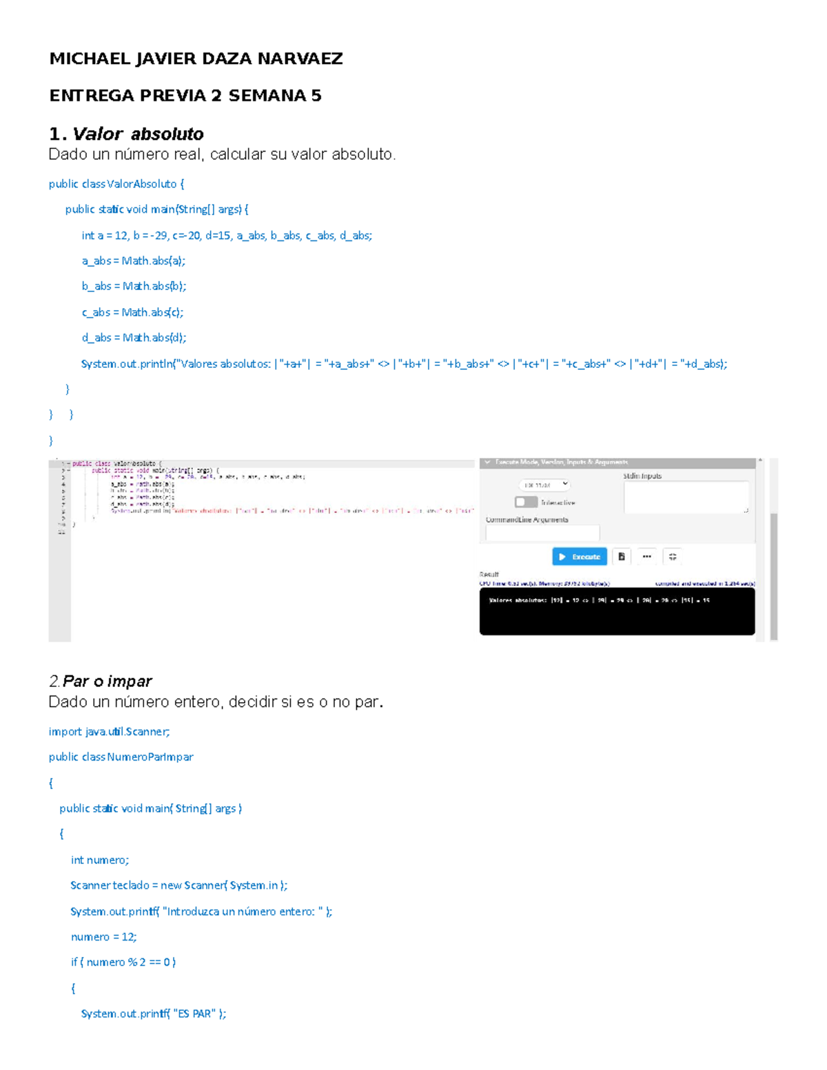Entrega 2 java ejercicios politecnico escenario 5 - MICHAEL JAVIER DAZA ...