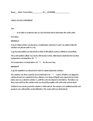 CH102 lab 4 simple distillation - CH102 Simple Distillation Lab report ...