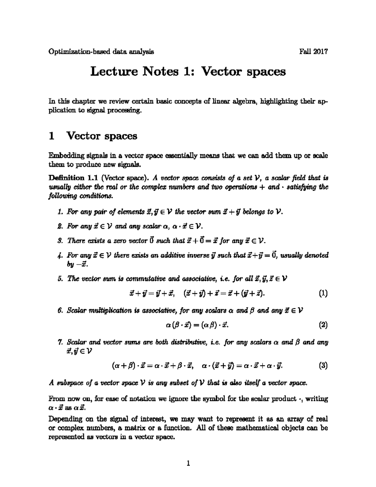 5 pages vector space fall 2017 - MAT2615 - Studocu