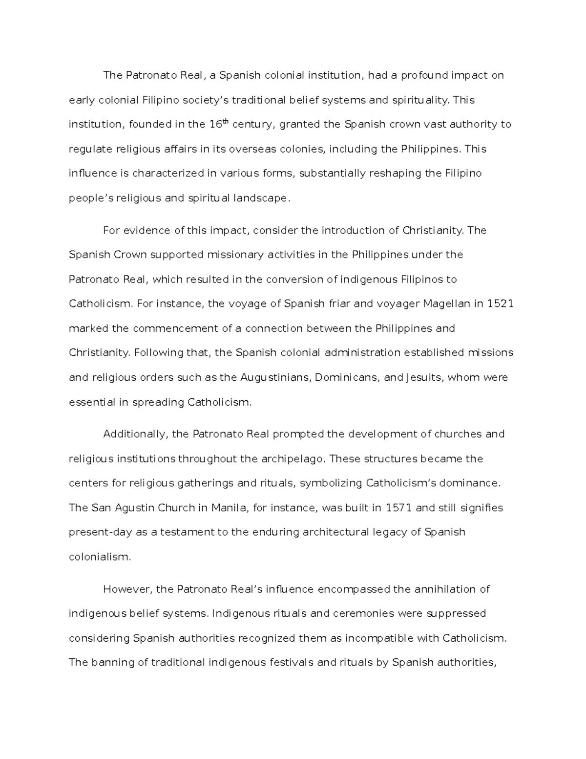 The Patronato Real - nhj - The Patronato Real, a Spanish colonial ...