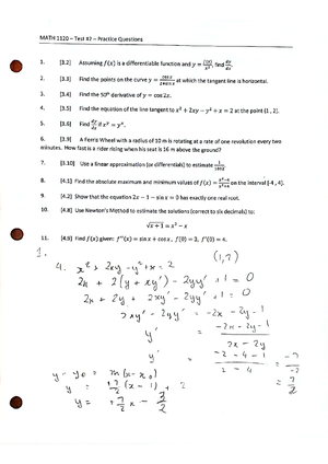 Calc 1 Limits and Continuity - MATH 1120 - Studocu