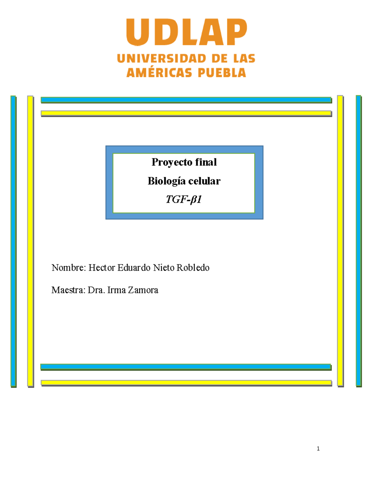 Proteína Final Biocel - Nombre: Hector Eduardo Nieto Robledo Maestra ...
