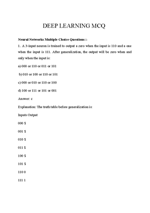 Deep Learning full notes - Studocu