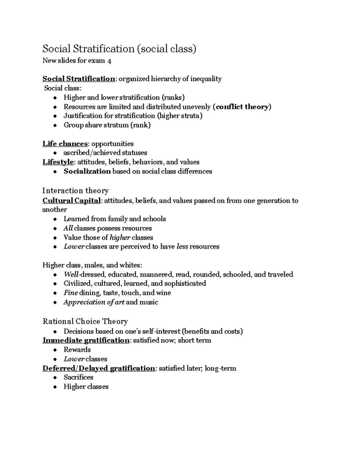 SOC 3 30 - Social Stratification (social class) - Social Stratification ...