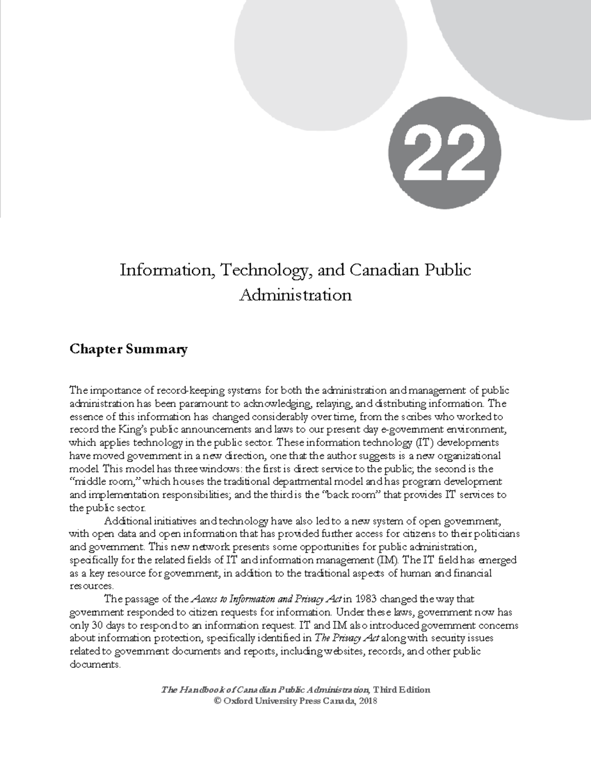 Chapter 22 SSG - hsrthrthrth - The Handbook of Canadian Public ...
