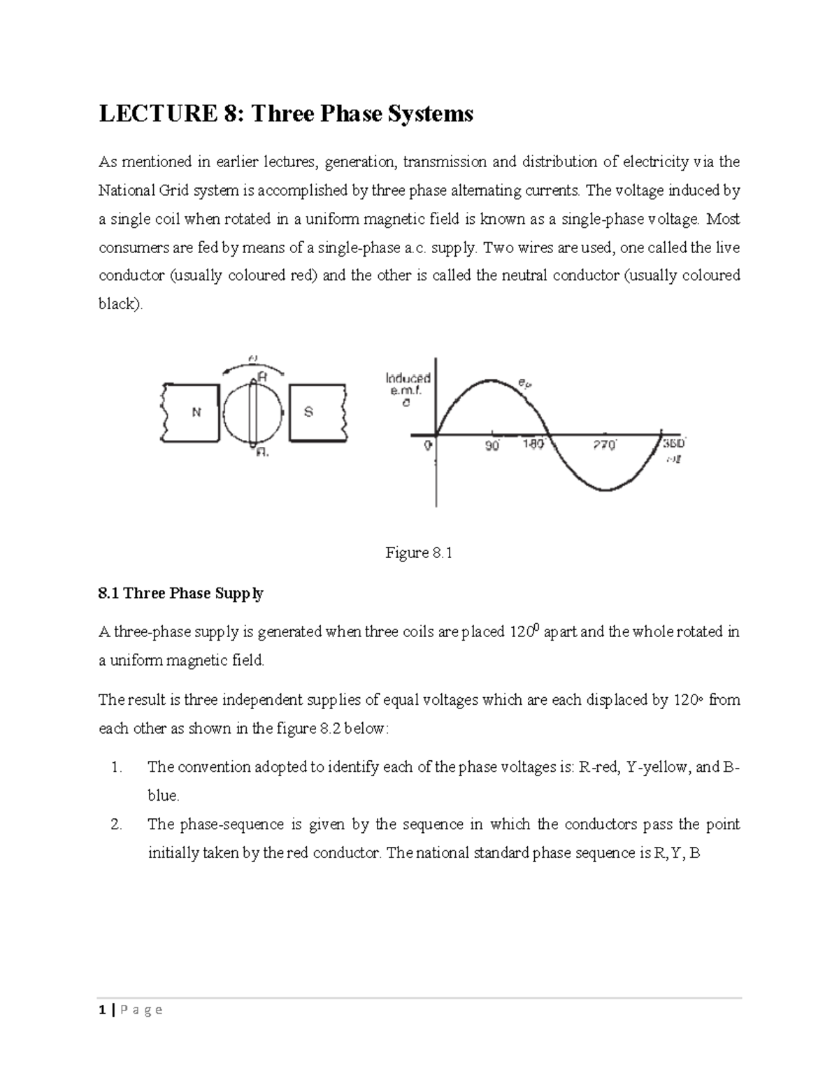 Lecture 8 Three Phase Systems Mech - LECTURE 8: Three Phase Systems As ...