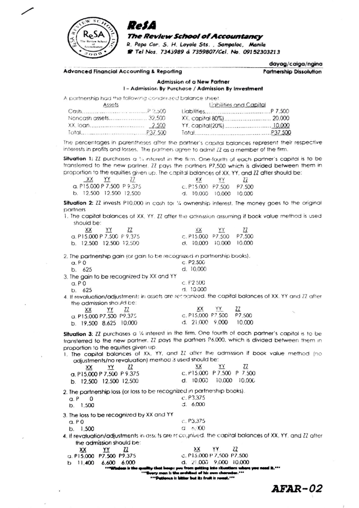 BSA 22222222222 - Accountancy - Studocu