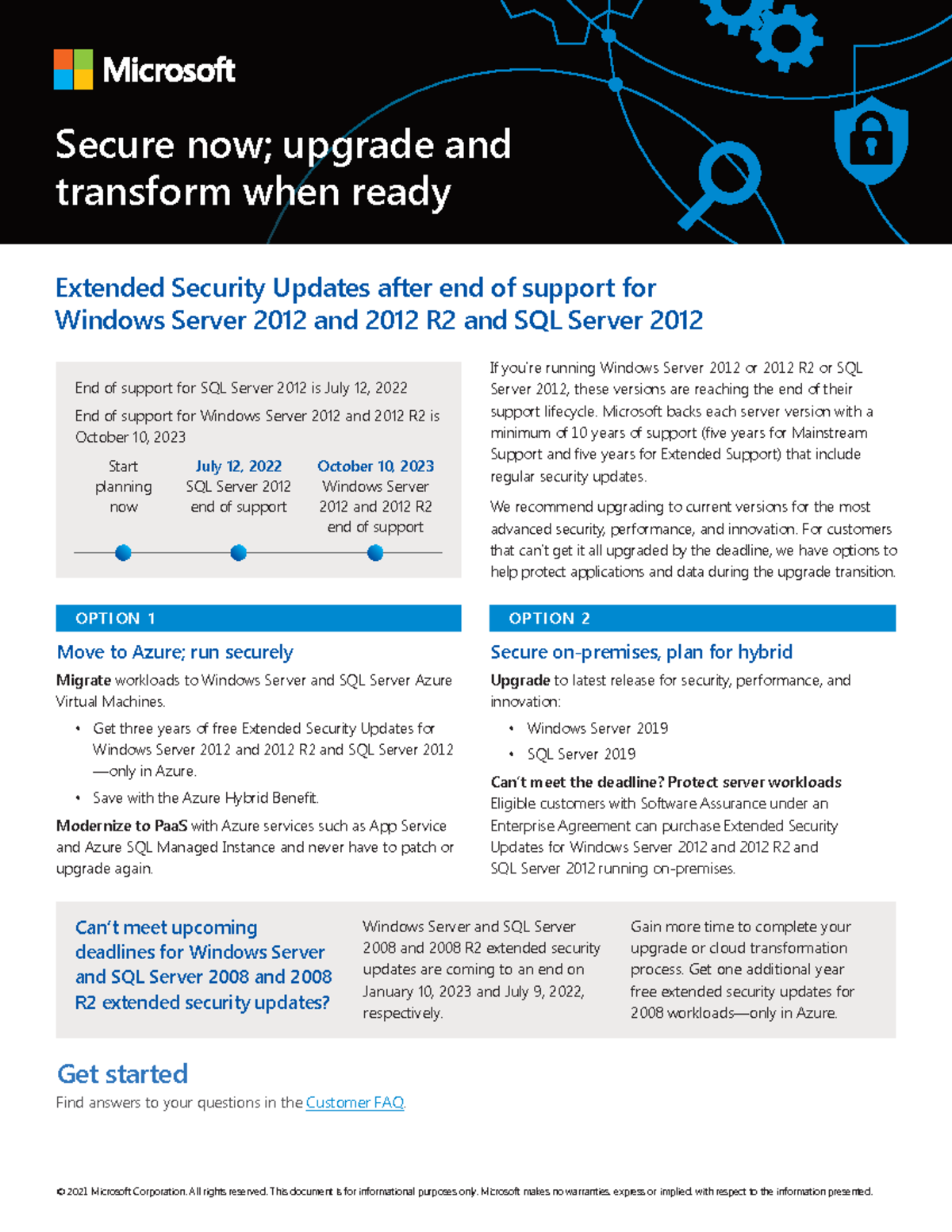Extended Security Updates - Secure now; upgrade and transform when ...