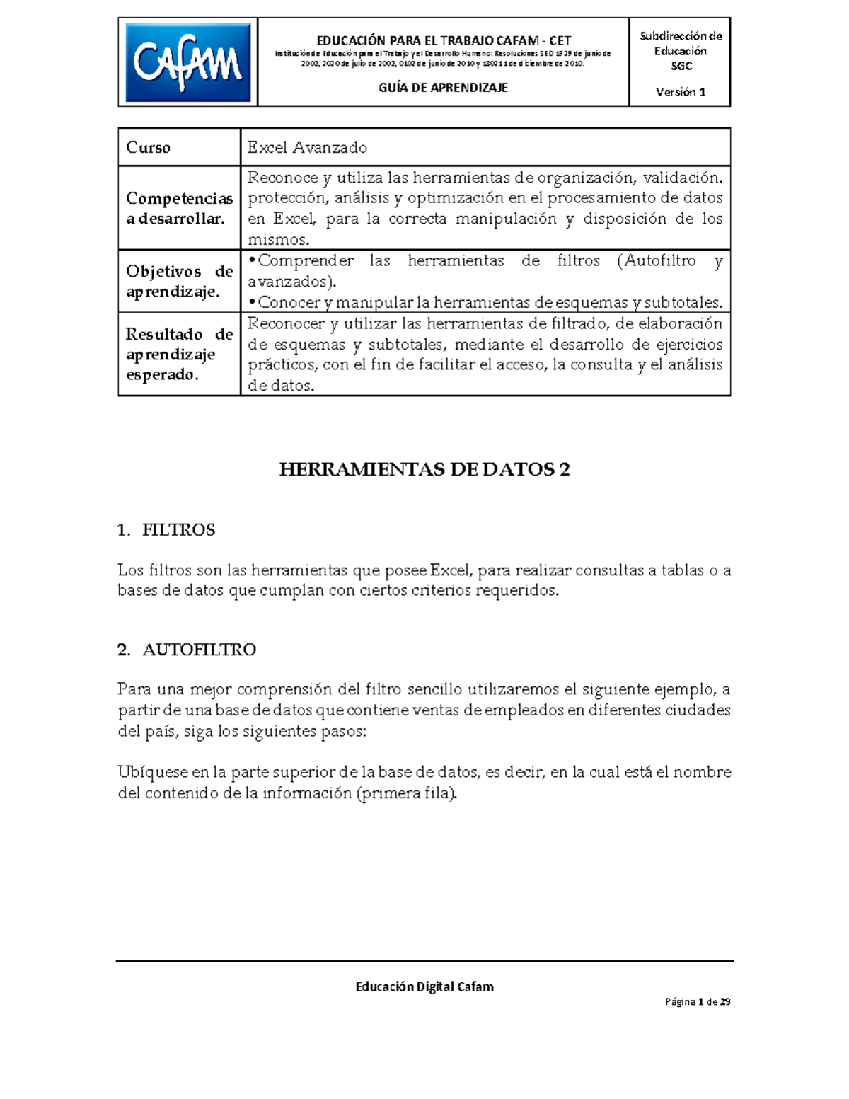 Guia Modulo 2. E Avanzado - Educación Digital Cafam EDUCACIÓN PARA EL ...