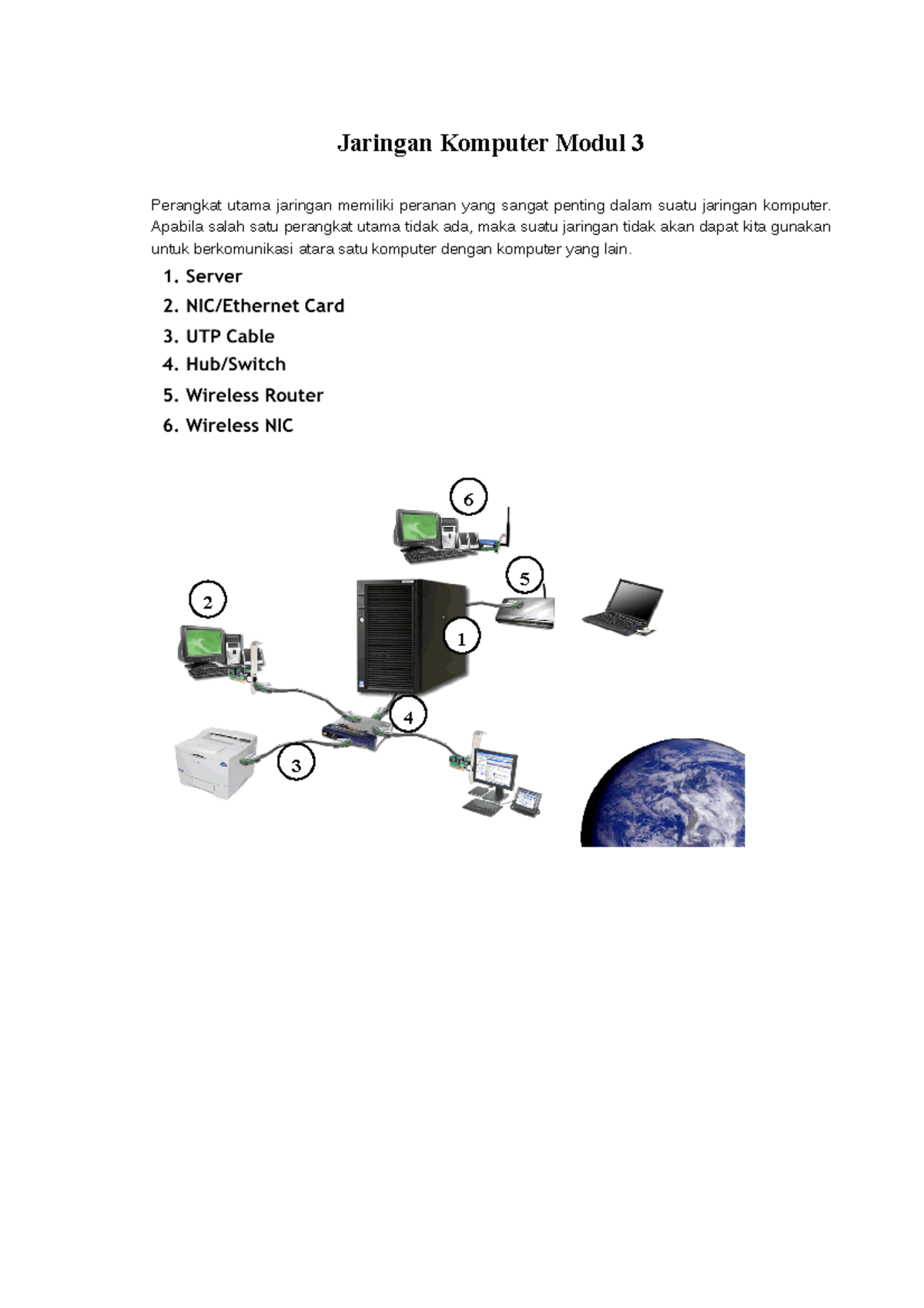 Jaringan Komputer Modul 3 - Apabila salah satu perangkat utama tidak ...