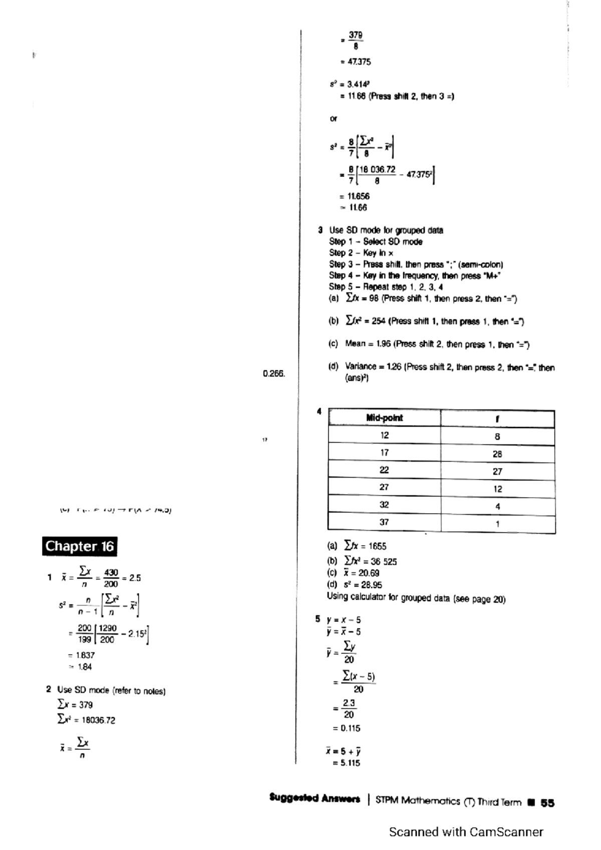 Chapter 16 Ans Maths T Latihan Maths T Studocu