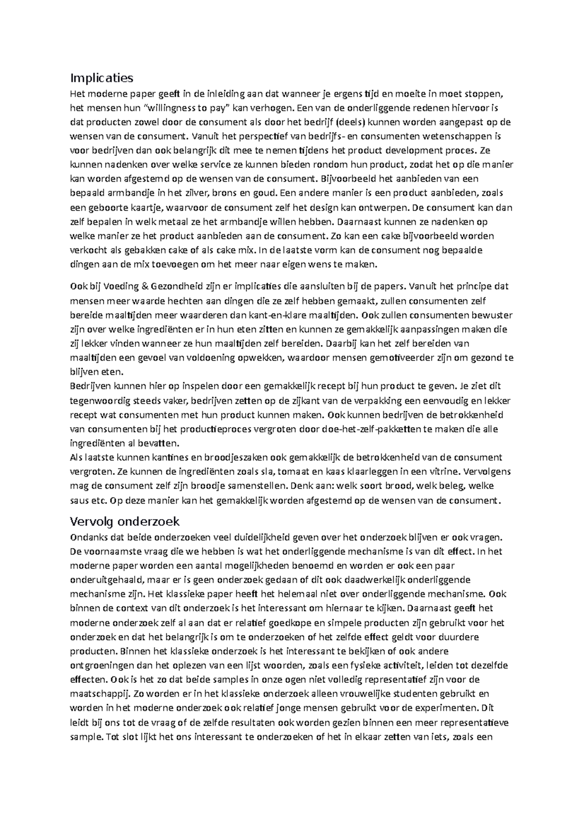 Paperopdracht MCB vraag 2 en 4 - Implicaties Het moderne paper geeft in ...