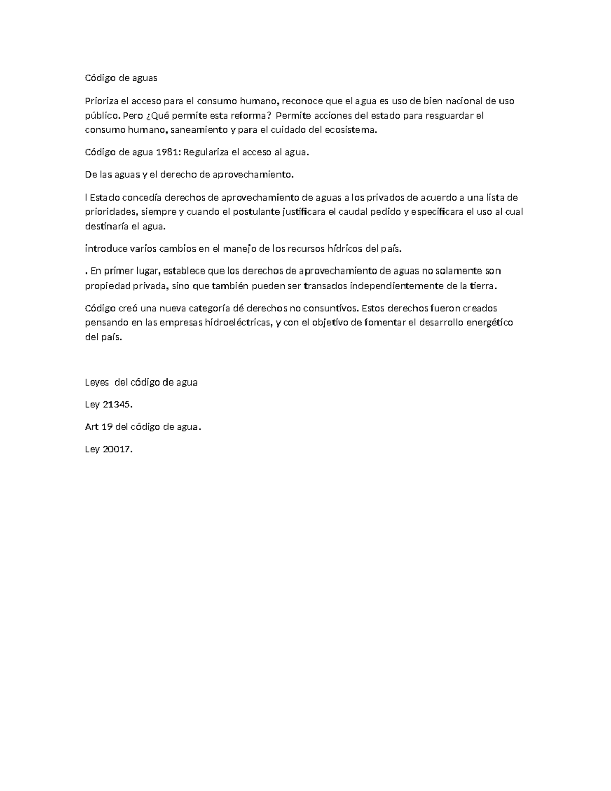 Código de aguas - codigo de agua chile - Código de aguas Prioriza el ...