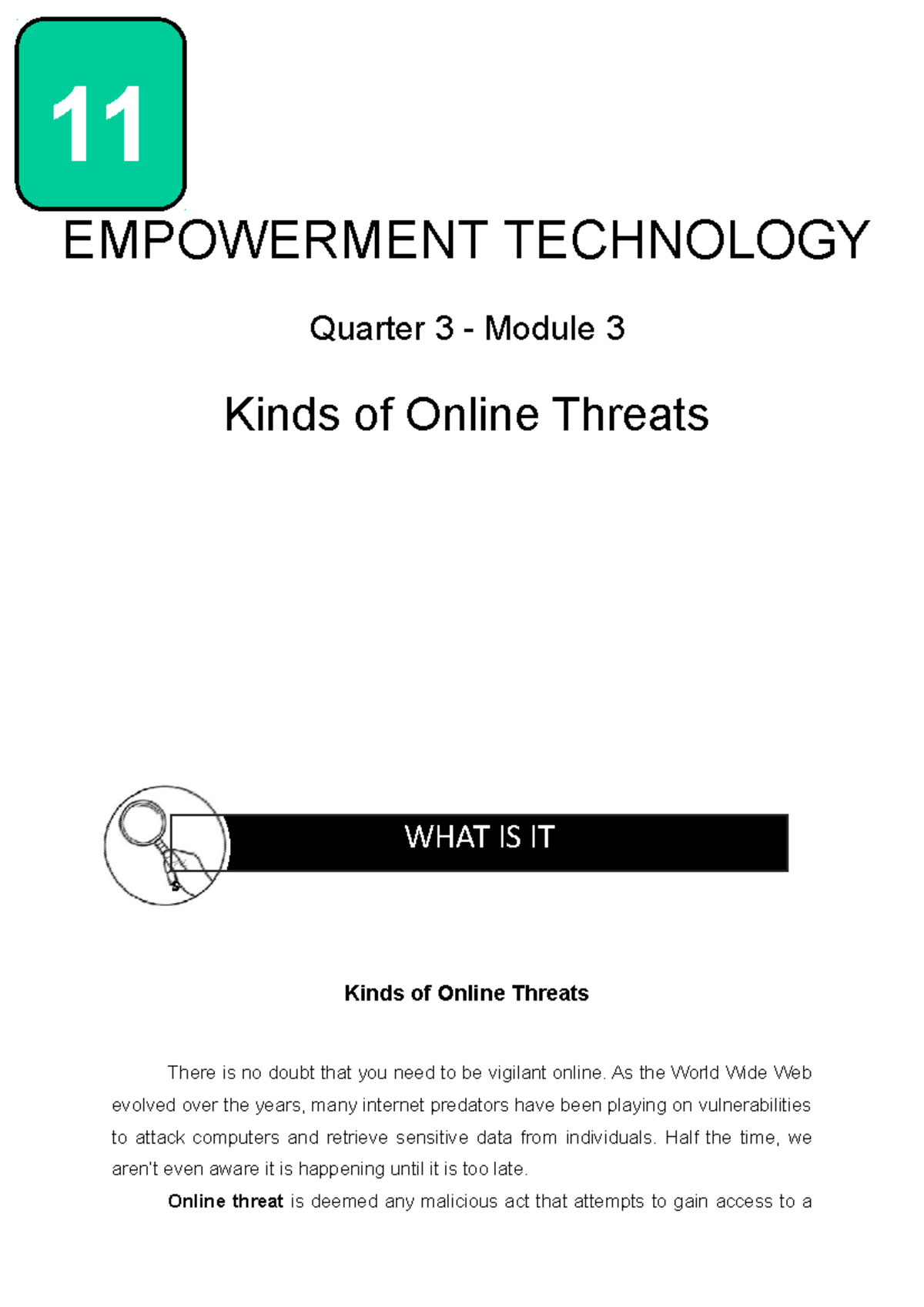 Empowerment- Technology-3 - ####### s WHAT IS IT EMPOWERMENT TECHNOLOGY ...