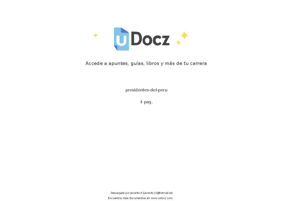 Presidentes del peru 146354 downloable 3112869 - Accede a apuntes ...
