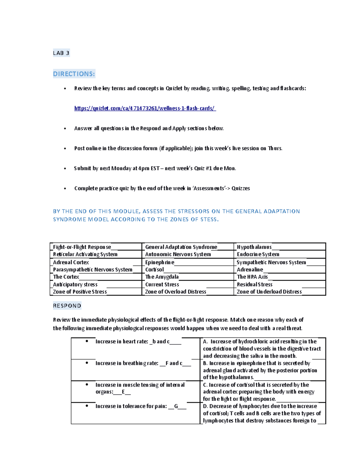 GNED 137 - Lab 3 - IMPORTANT - LAB 3 DIRECTIONS: • Review the key terms ...