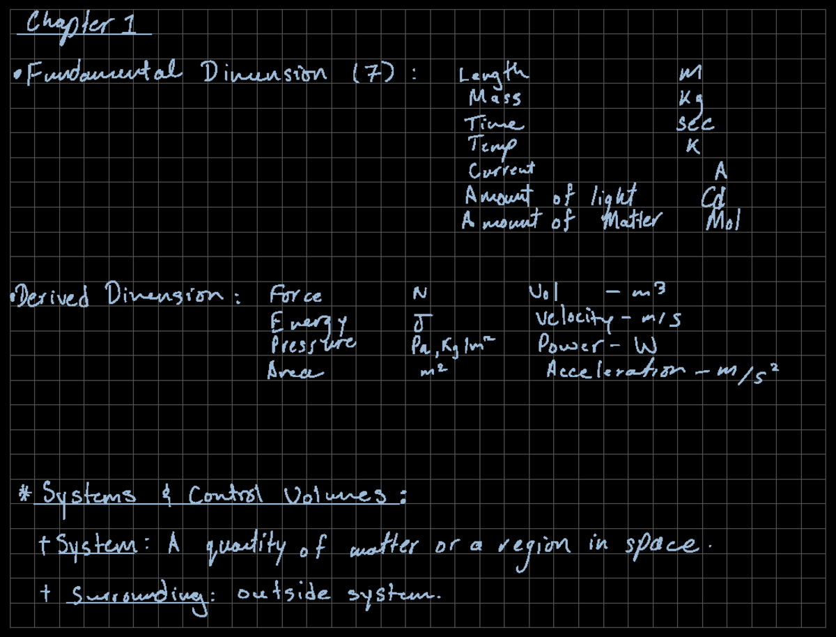 Chapter 1 -Intro to Thermodynamics - chapter 1 Fundamental Dimension 7 ...