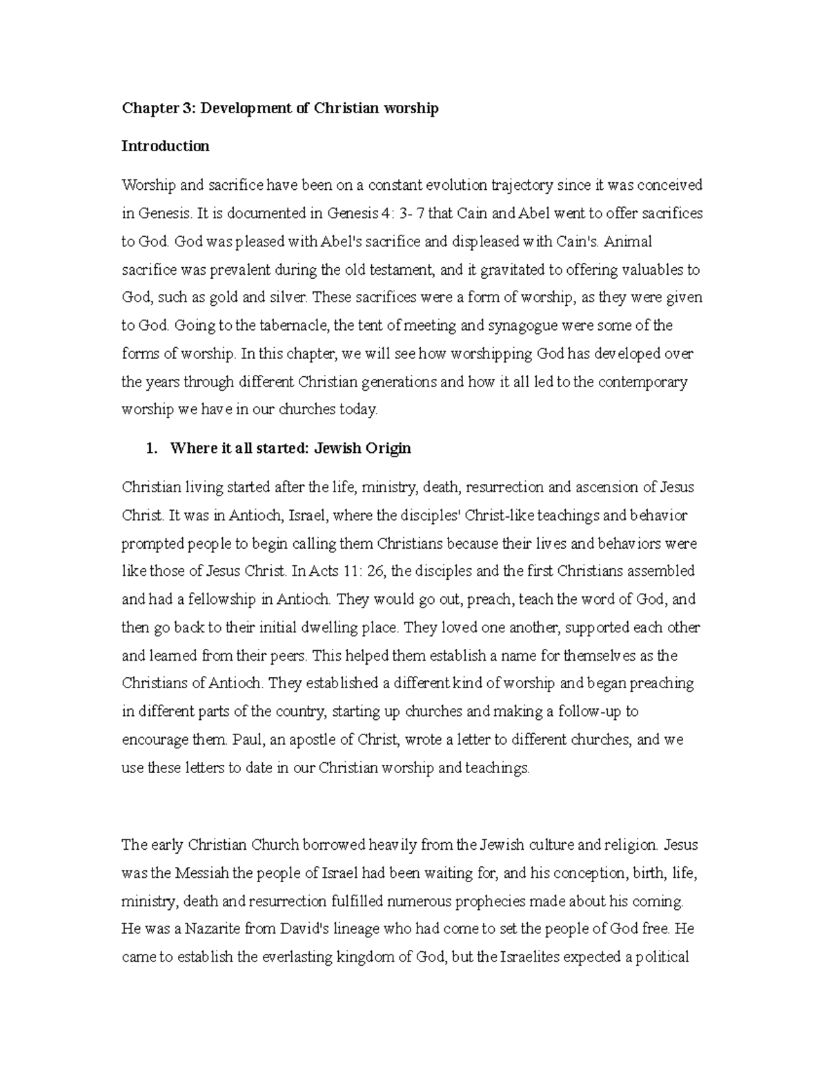 Chapter 3 - Christian philosophy - Chapter 3: Development of Christian ...