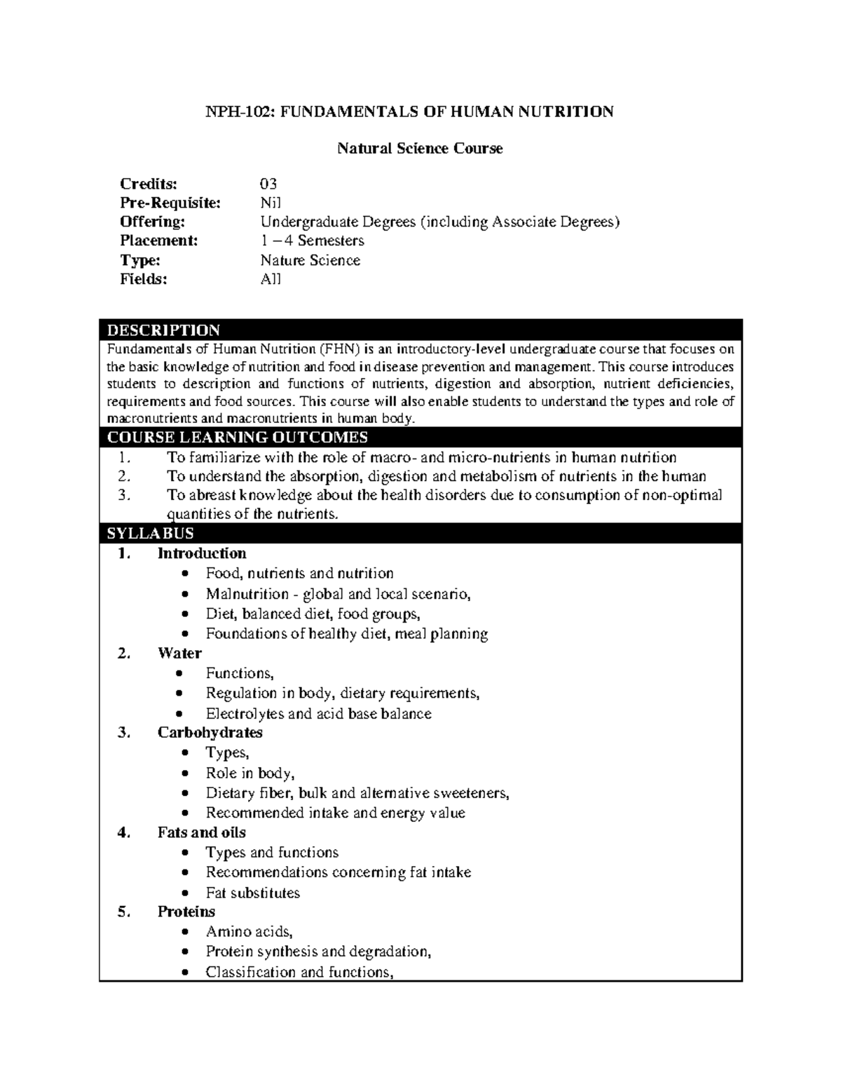 1727953022 Fundamentals of Human Nutrition - NPH-102: FUNDAMENTALS OF ...