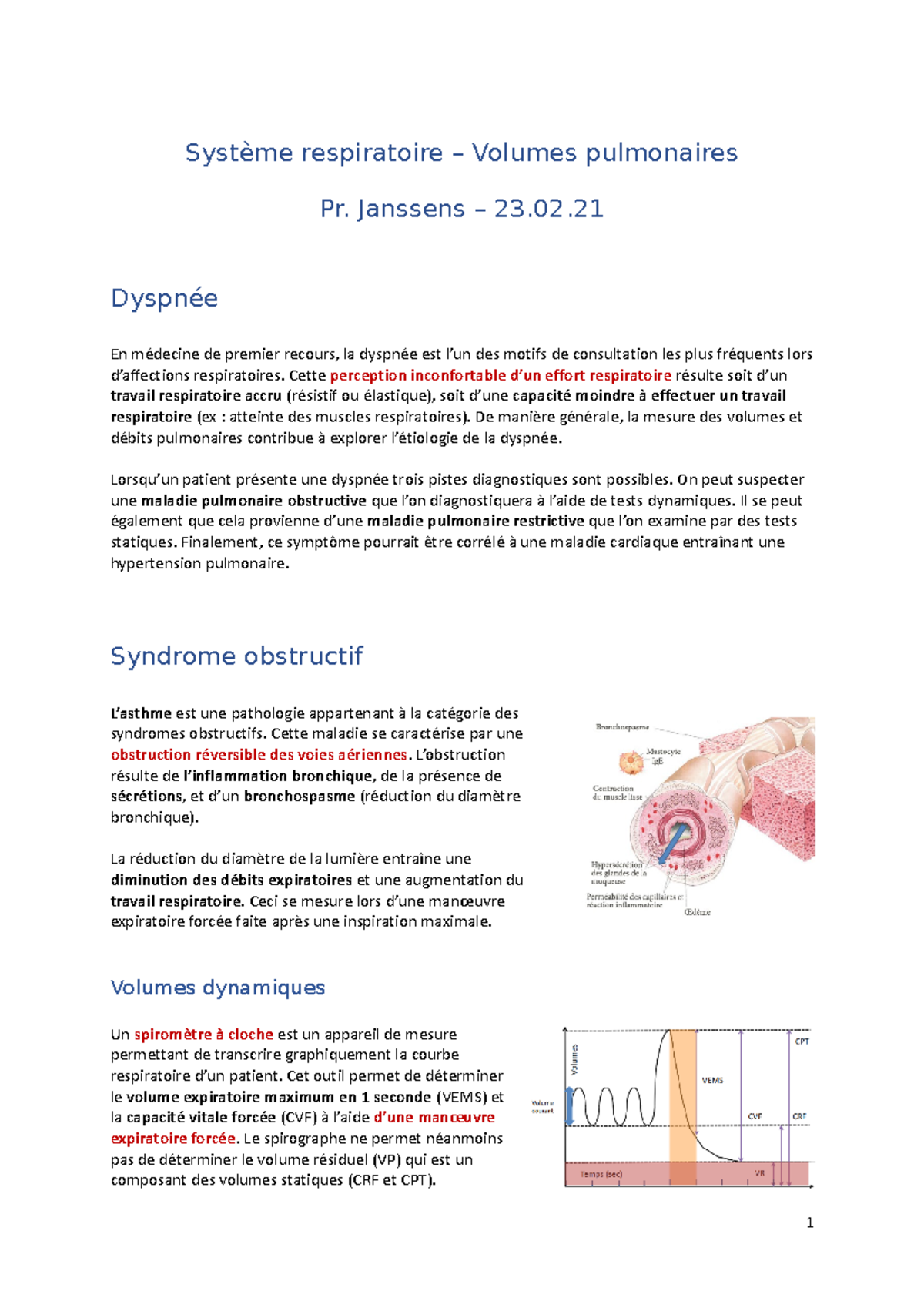 Quels Sont Les Volumes Pulmonaires – IRMT