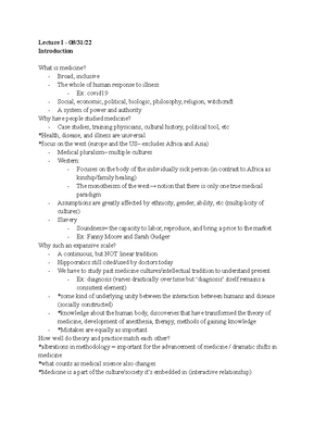 HSHM Cultures of Western Medicine Midterm 1 - Study online at quizlet ...