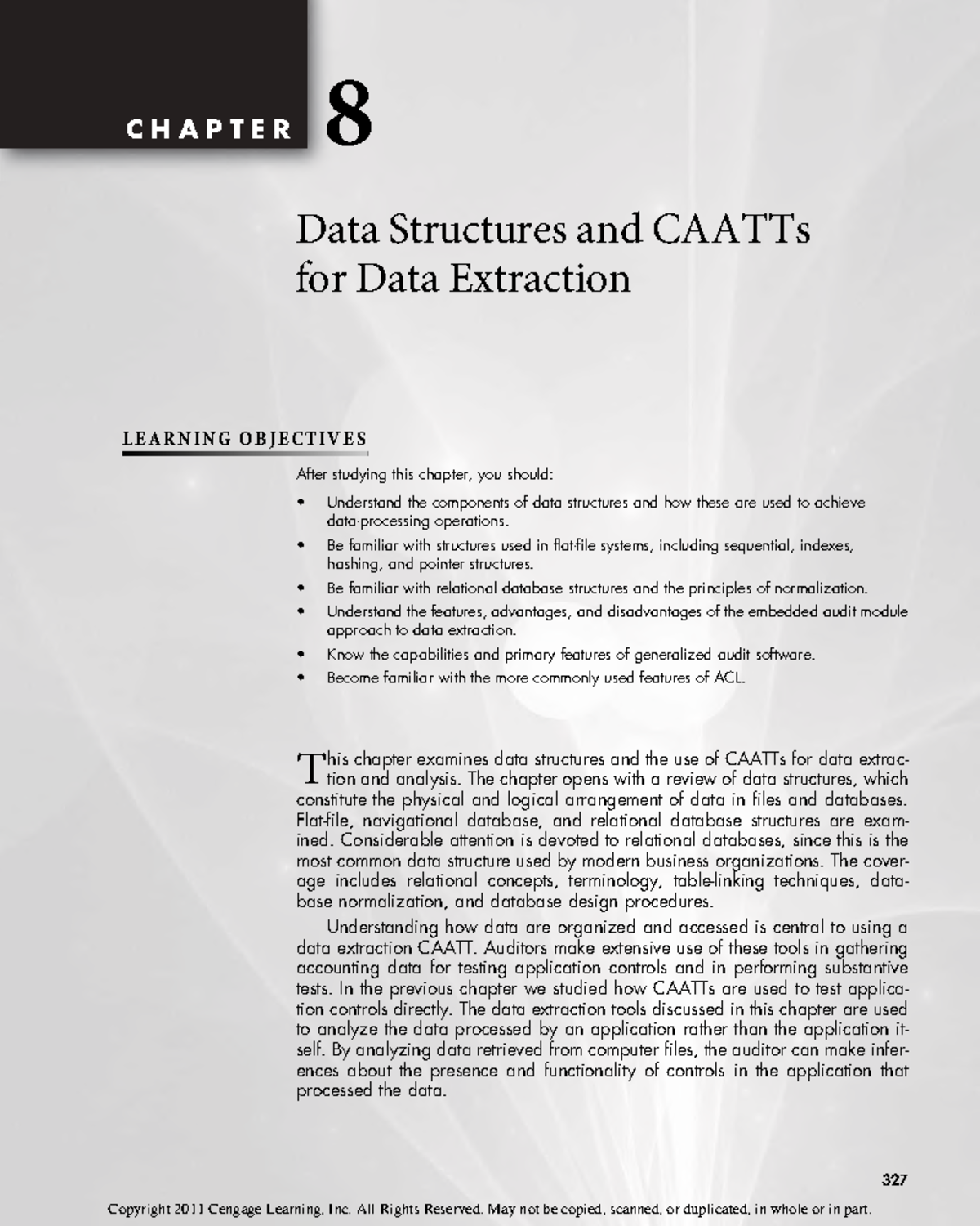 CIS CHAP 8 - tytvcghcnbxdfzfgdg - C H A P T E R 8 Data Structures and CAATTs for Data Extraction ...