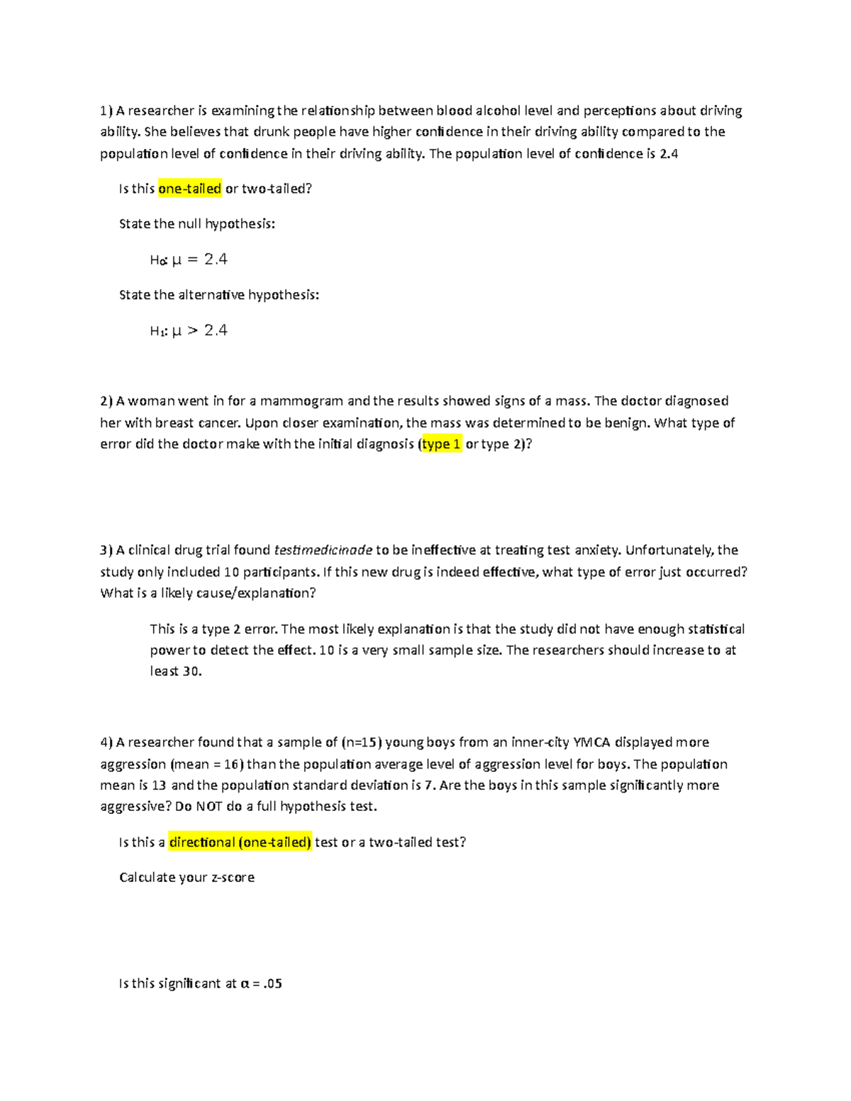 10 17 Worksheet Key - A researcher is examining the relationship ...