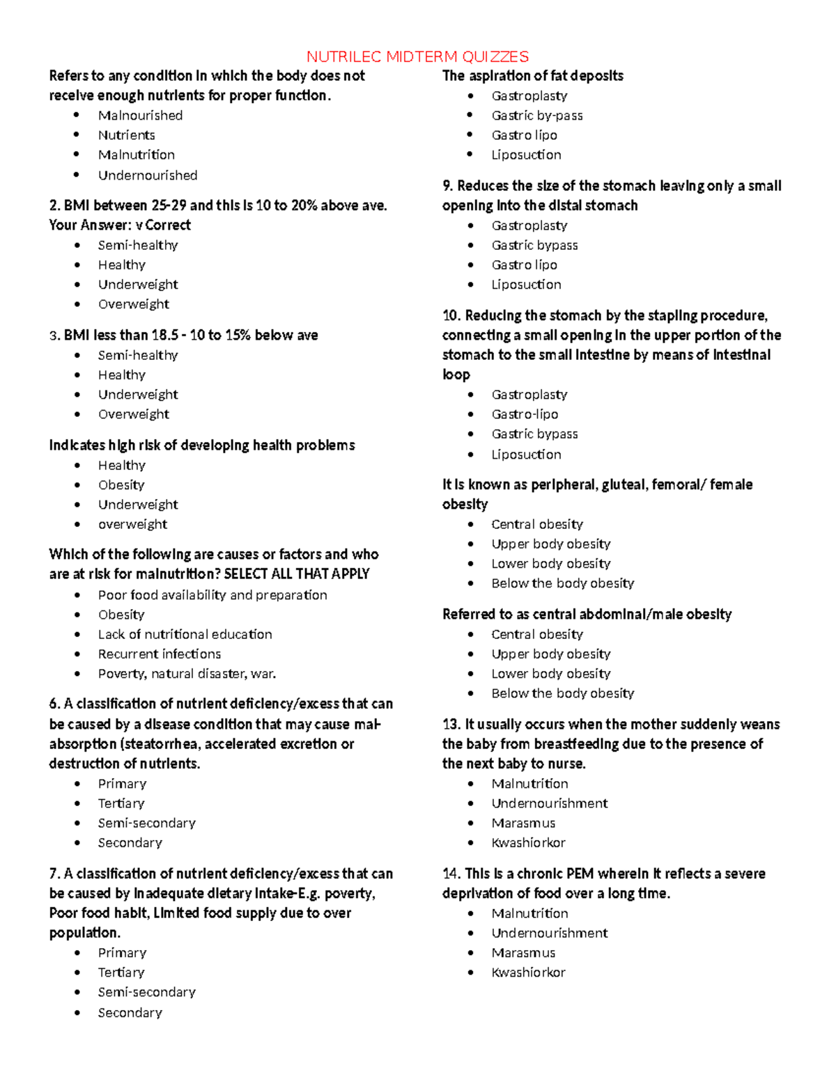 Nutrilec - Refers to any condition in which the body does not receive enough nutrients for ...