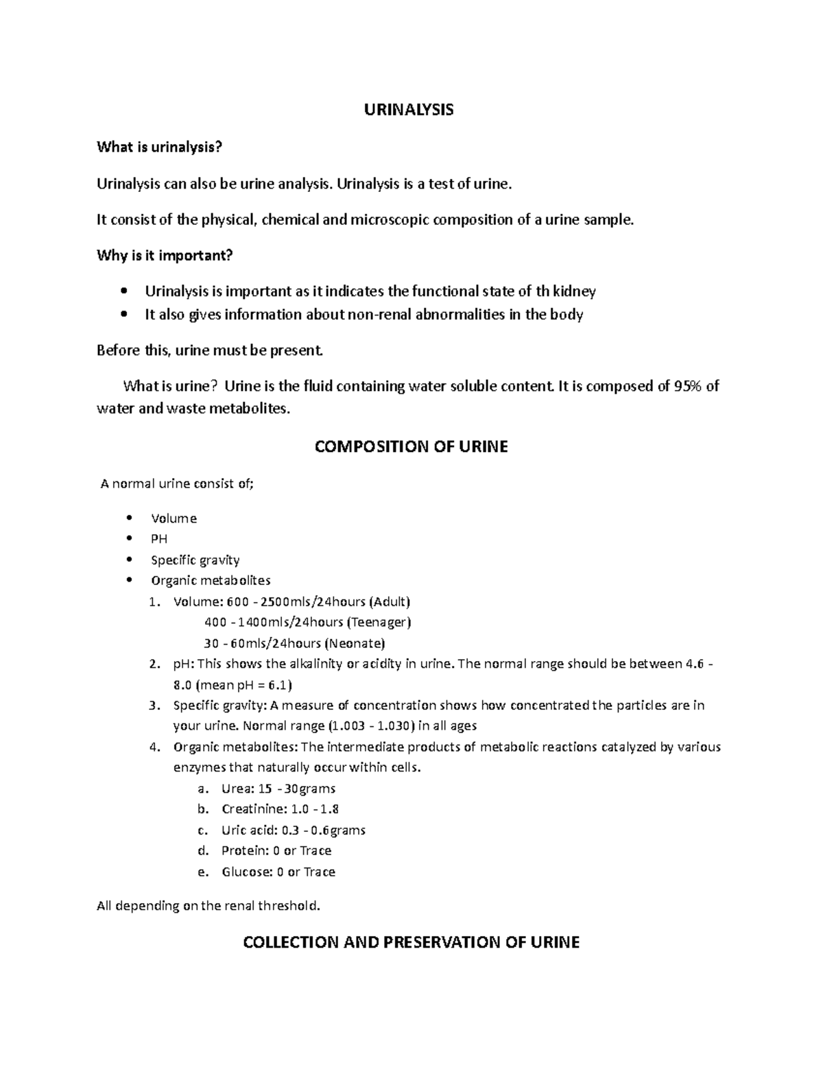 Urinalysis-WPS Office - URINALYSIS What is urinalysis? Urinalysis can ...