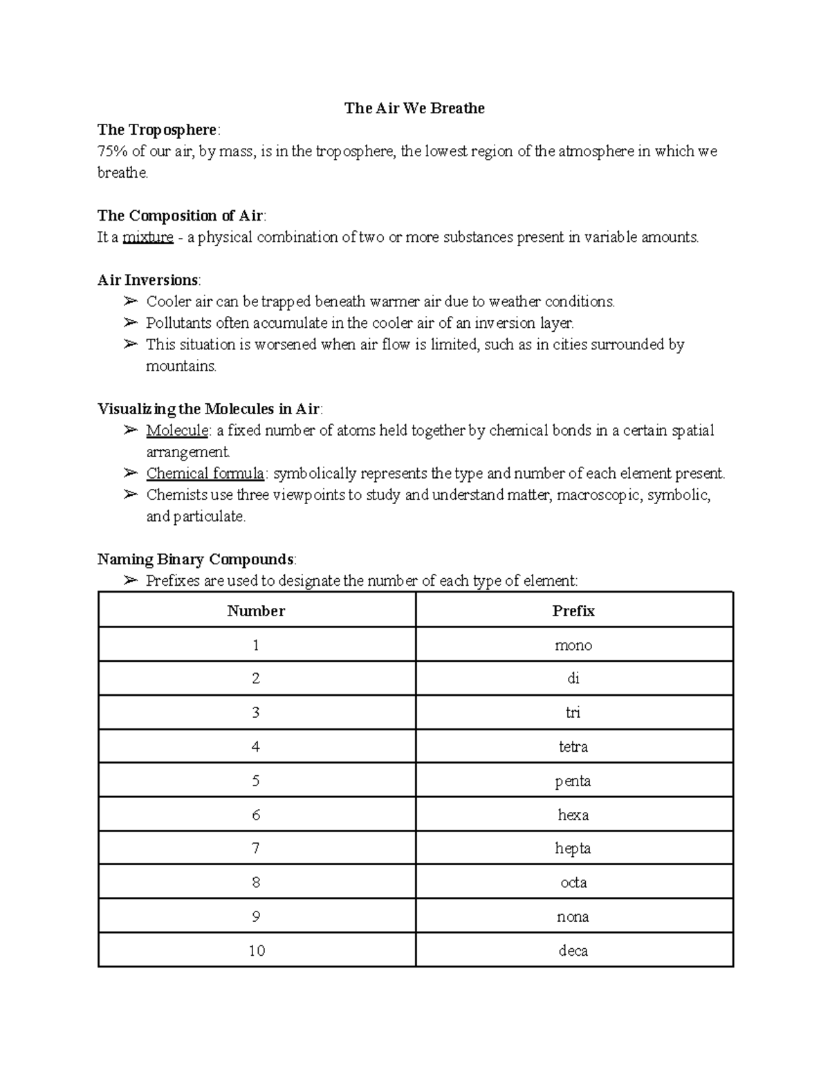 Lecture The Air We Breath - The Air We Breathe The Troposphere: 75% of ...