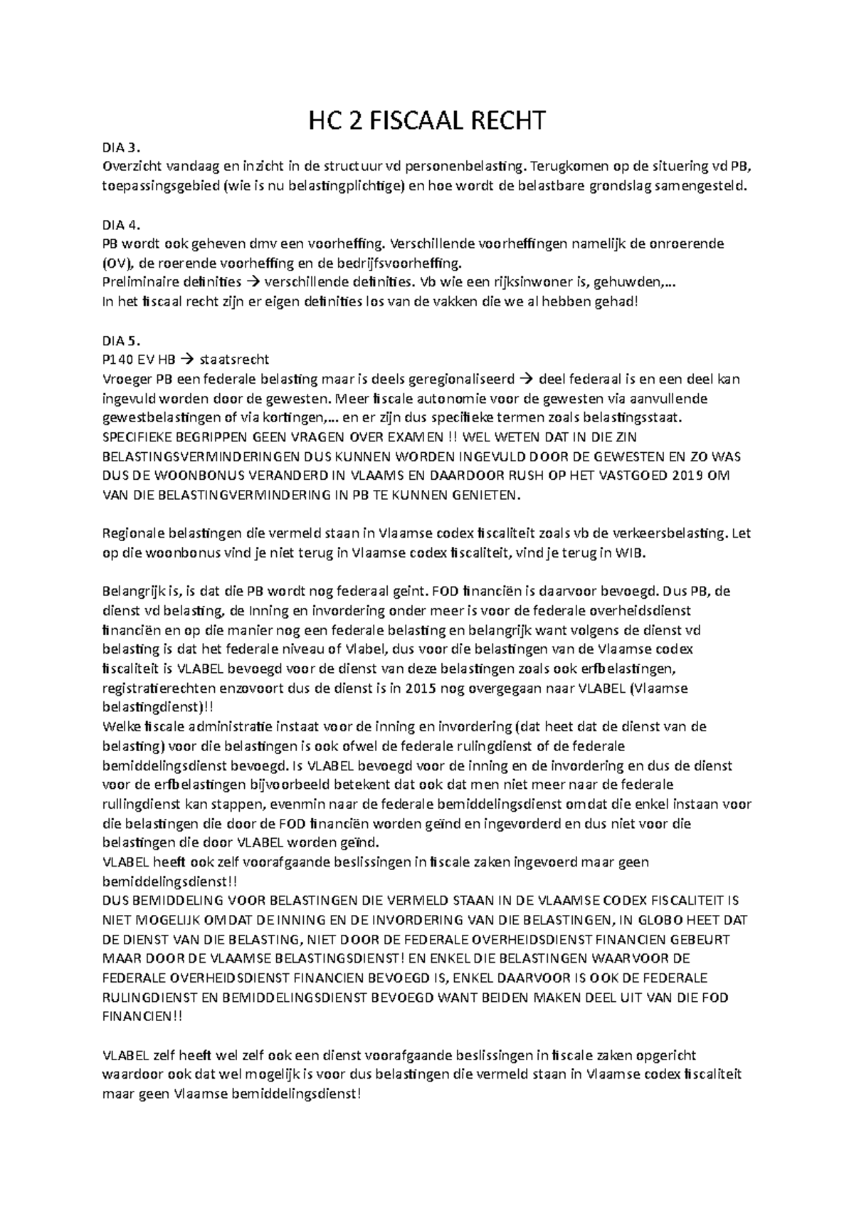 HC 2 fiscaal recht prof Van de velde - HC 2 FISCAAL RECHT DIA 3 ...