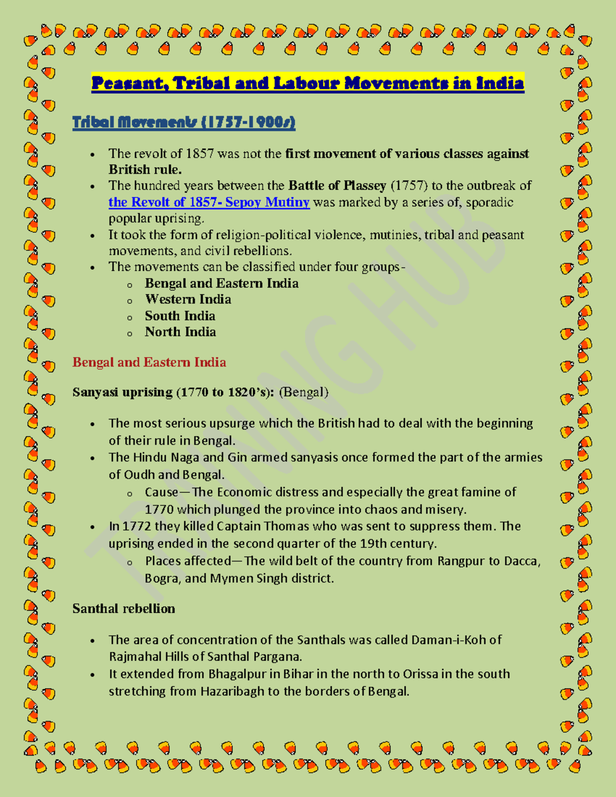 Peasant, Tribal and Labour Movements in India (part-1) - Peasant ...