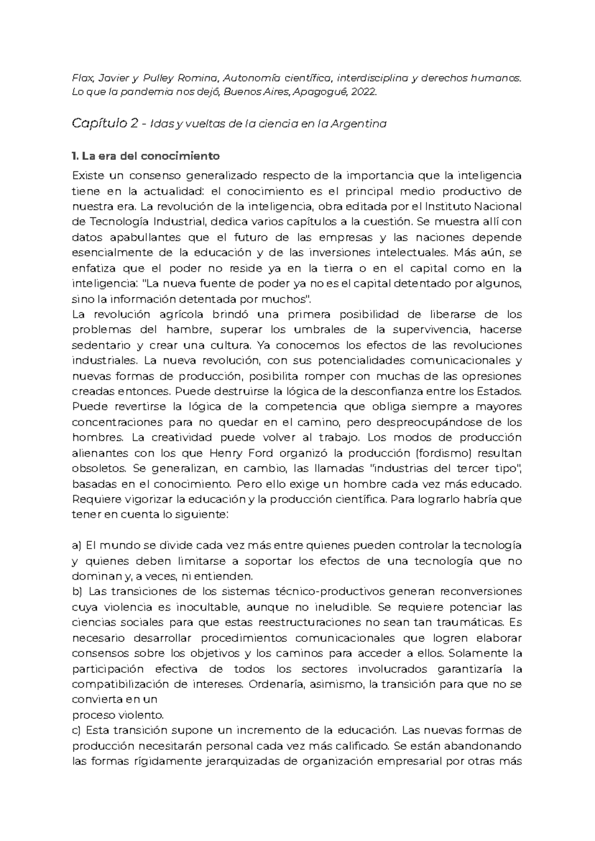 IPC Capitulo 2 - Flax, Javier y Pulley Romina, Autonomía científica ...