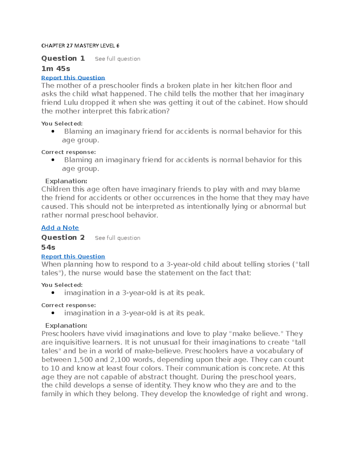 Chapter 27 Mastery Level 6 - CHAPTER 27 MASTERY LEVEL 6 Question 1 See ...