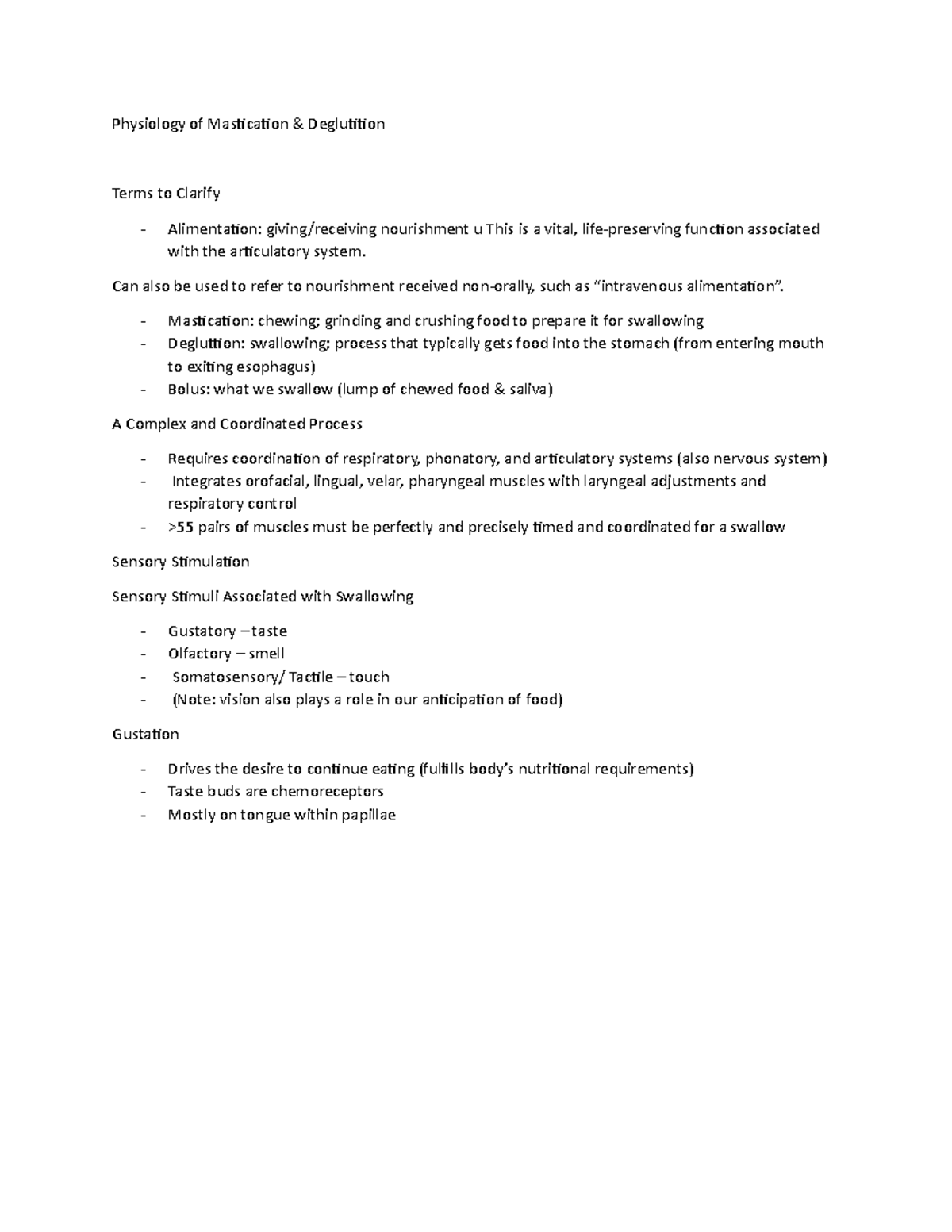 Swallowing and Hearing 4250 - Physiology of Mastication & Deglutition ...