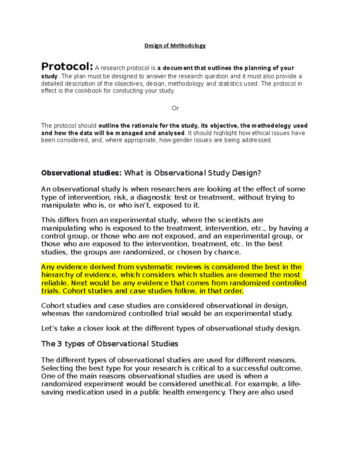 Design of Methodology-by Sunil - Design of Methodology Protocol: A ...