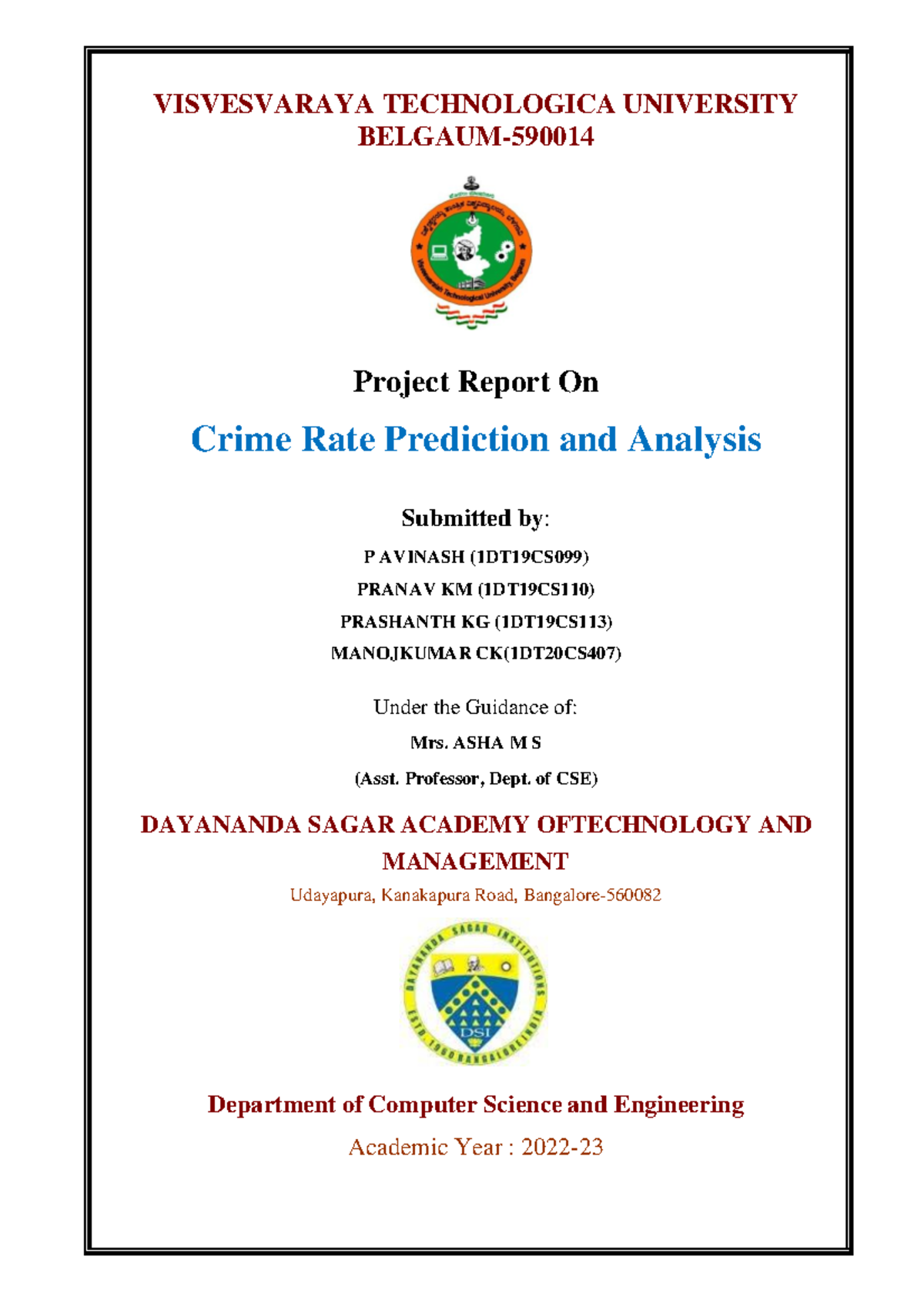 Phase-1 Report - lecture - VISVESVARAYA TECHNOLOGICA UNIVERSITY BELGAUM ...