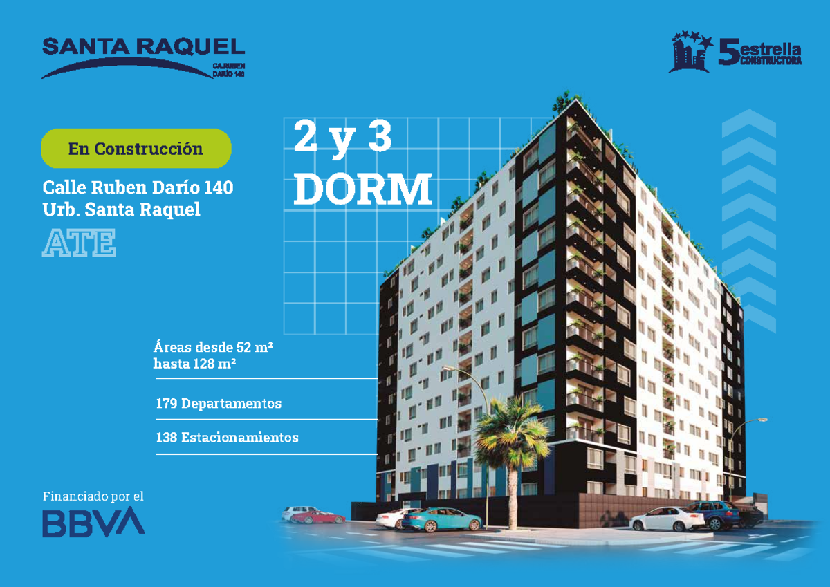 Brochure Santa Raquel ATE - 2 y 3 DORM Calle Ruben Darío 140 Urb. Santa ...